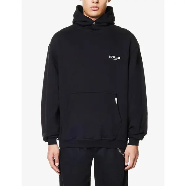 REPRESENT Owners' Club Graphic-print Relaxed-fit Hoodie - Black