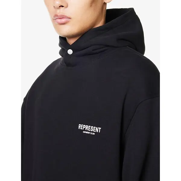 REPRESENT Owners' Club Graphic-print Relaxed-fit Hoodie - Black