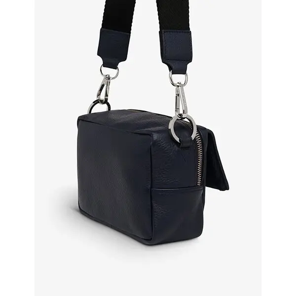 Whistles Leather Cross-body Bag - Navy