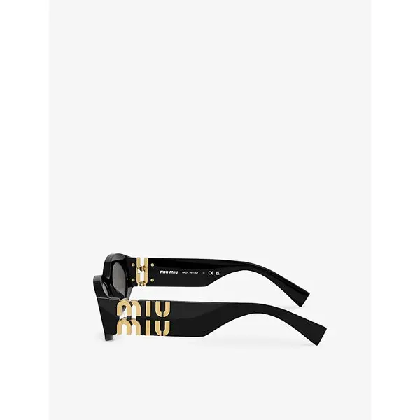 Miu Miu Oval-frame Sunglasses - Black