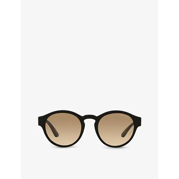 Giorgio Armani Panthos-frame Bio-acetate And Crystal Sunglasses - Black
