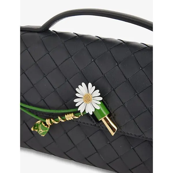 Bottega Veneta Andiamo Flower Leather Clutch