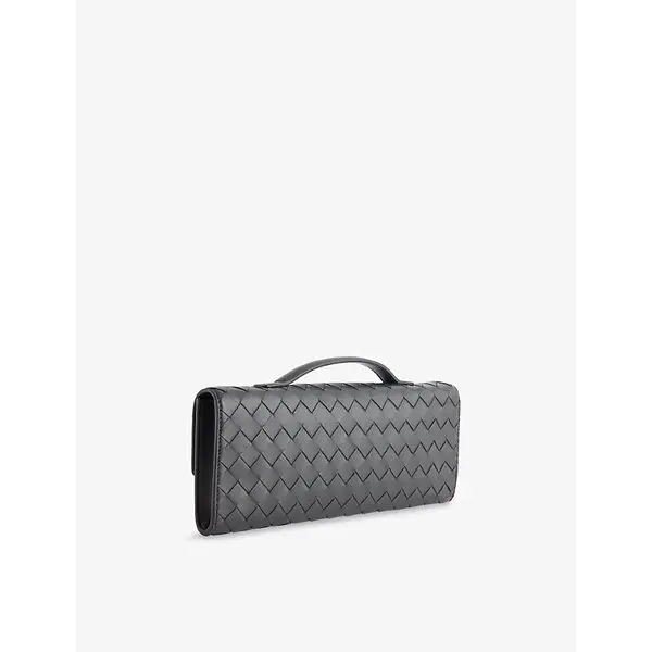 Bottega Veneta Andiamo Flower Leather Clutch