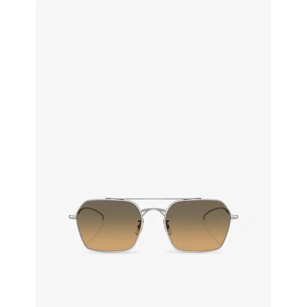 Oliver Spencer Square Frame Sunglasses - Silver
