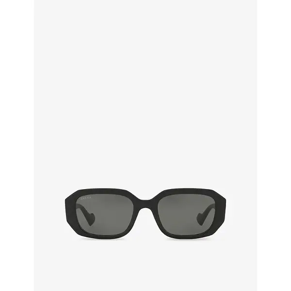 Gucci Gg1535s Rectangular Sunglasses - Black