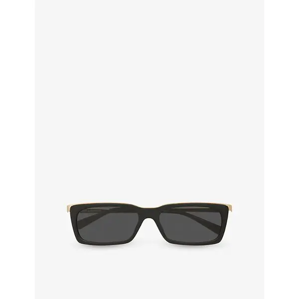 Saint Laurent Sl 766 Rectangle-frame Sunglasses - Black