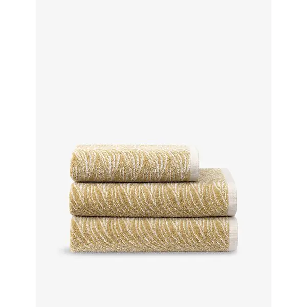 YVES DELORME Pollen Abstract-pattern Cotton Towel - Multicoloured