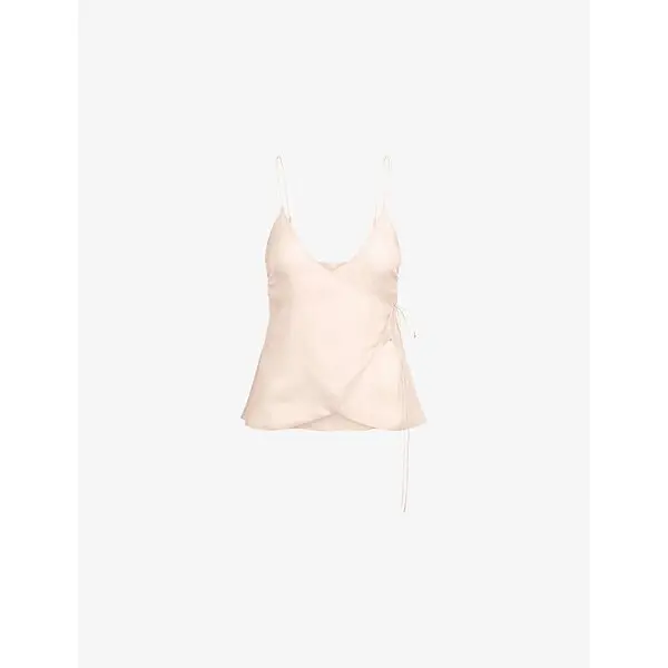 SKIMS Romance Wrap Silk Camisole Top