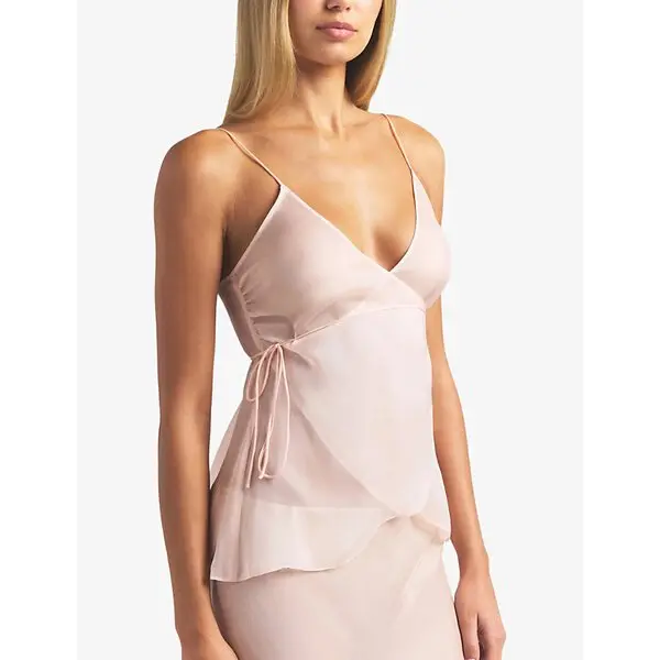 SKIMS Romance Wrap Silk Camisole Top