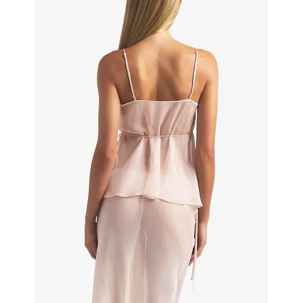 SKIMS Romance Wrap Silk Camisole Top