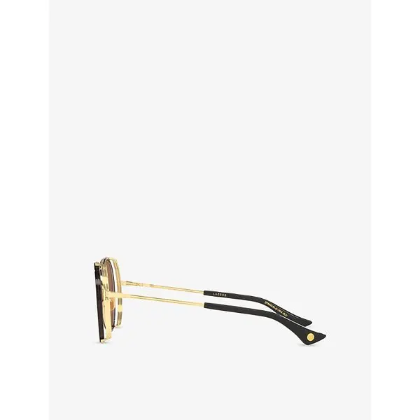 Dita Round-frame Metal Sunglasses - Gold