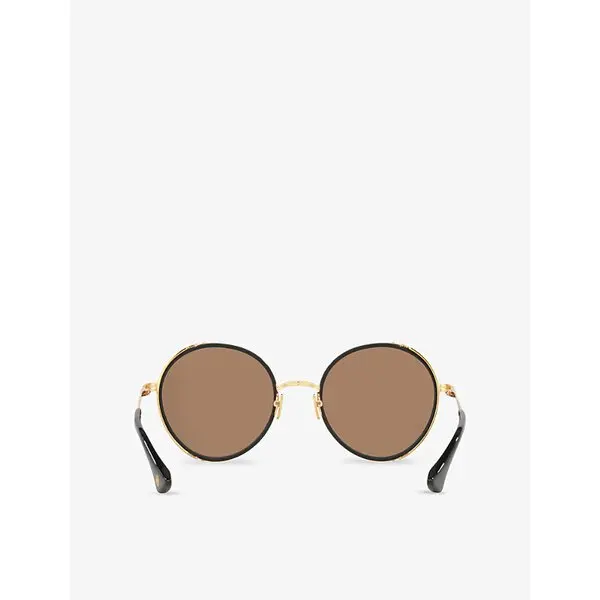 Dita Round-frame Metal Sunglasses - Gold