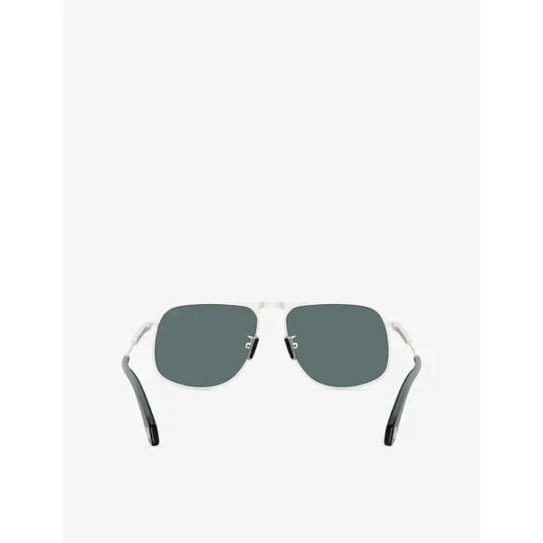 Moncler Aviator-frame Metal Sunglasses - Silver