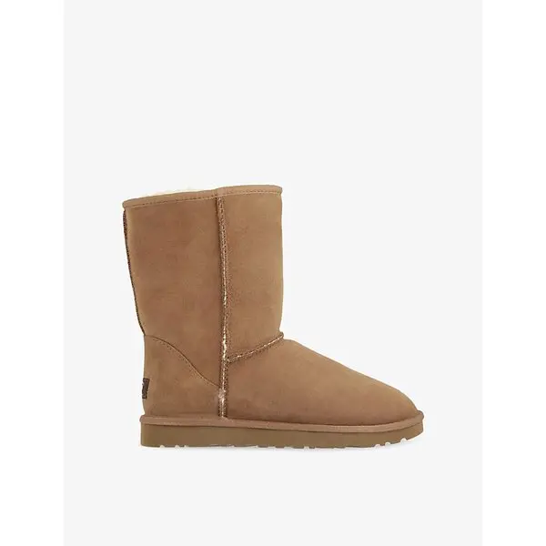 UGG Short Twin-faced Sheepskin Boots - Brown