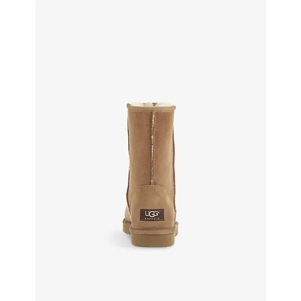 UGG Short Twin-faced Sheepskin Boots - Brown