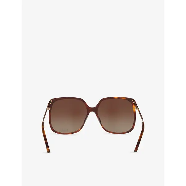 Chloé Ch0286s Square-frame Acetate Sunglasses - Brown