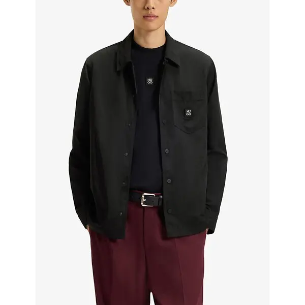 Hugo Logo-patch Cotton Polo Shirt