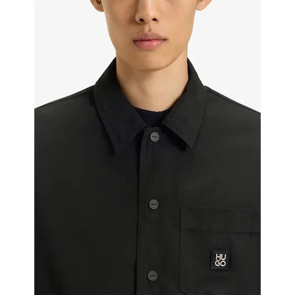 Hugo Logo-patch Cotton Polo Shirt