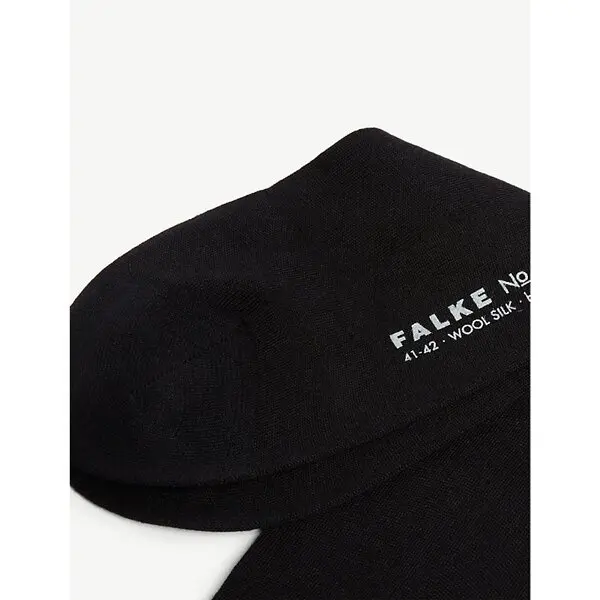 Falke No. 6 Wool And Silk-blend Socks - Black