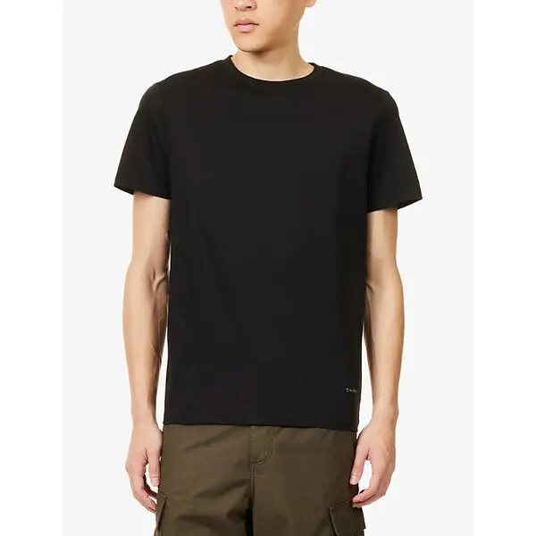 BELIER Mercerised Crewneck Cotton-jersey T-shirt - Black