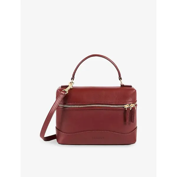 Sandro Leather Top-handle Bag - Brown
