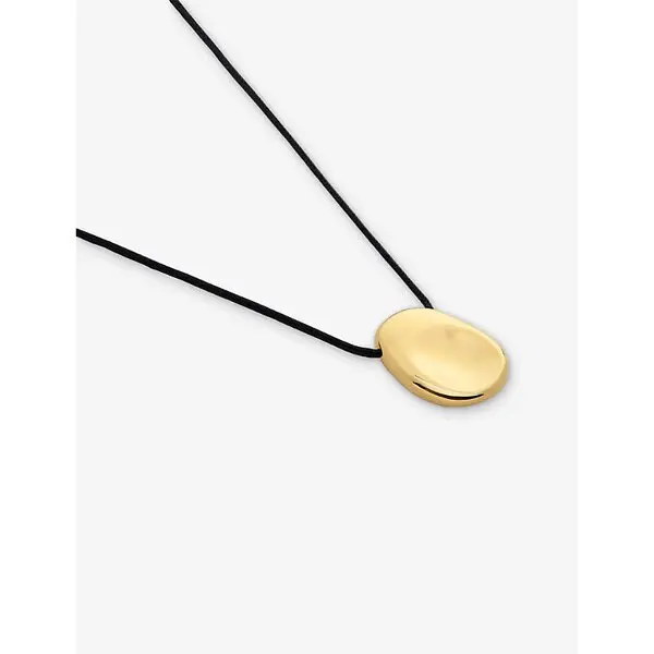 Monica Vinader Aria Cord Pebble Pendant Necklace - Gold