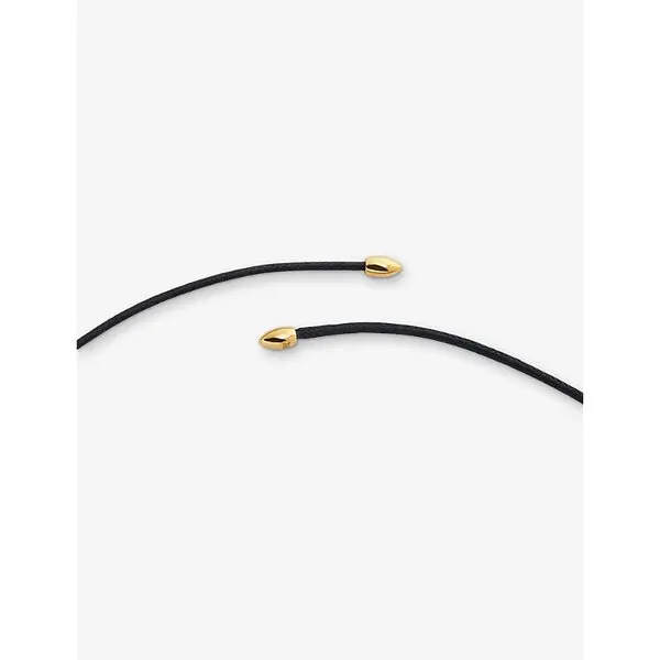 Monica Vinader Aria Cord Pebble Pendant Necklace - Gold