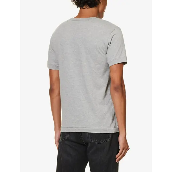Play Comme Des Garcon Heart-print Cotton-jersey T-shirt - Grey