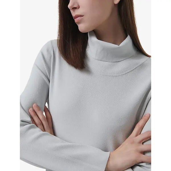LEEM High Neck Knitted Midi Dress