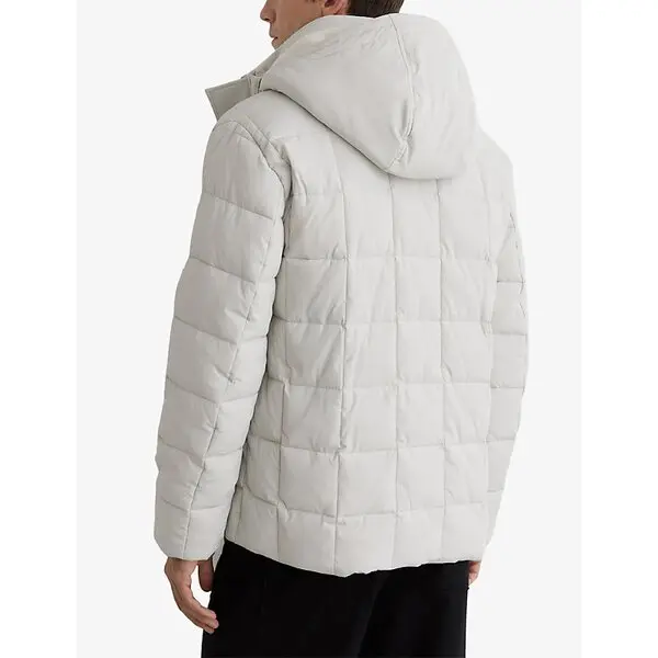 REISS Quilted Puffer Jacket - Stone