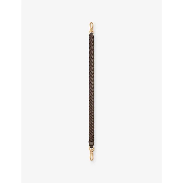 Loewe Arrow Woven Leather Strap - Chocolate