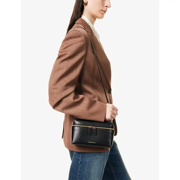 Victoria Beckham Vanity Crossbody Leather Bag - Black