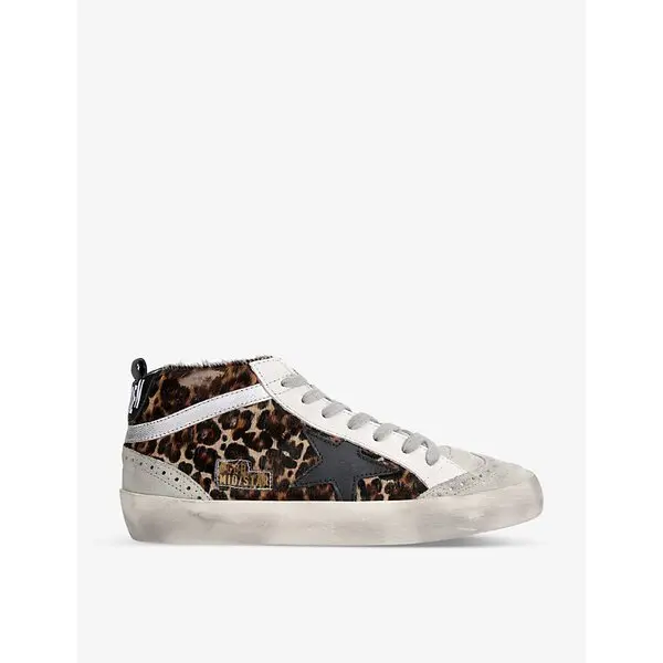 GOLDEN GOOSE Mid Star Leather Trainers - Dk.brn Com