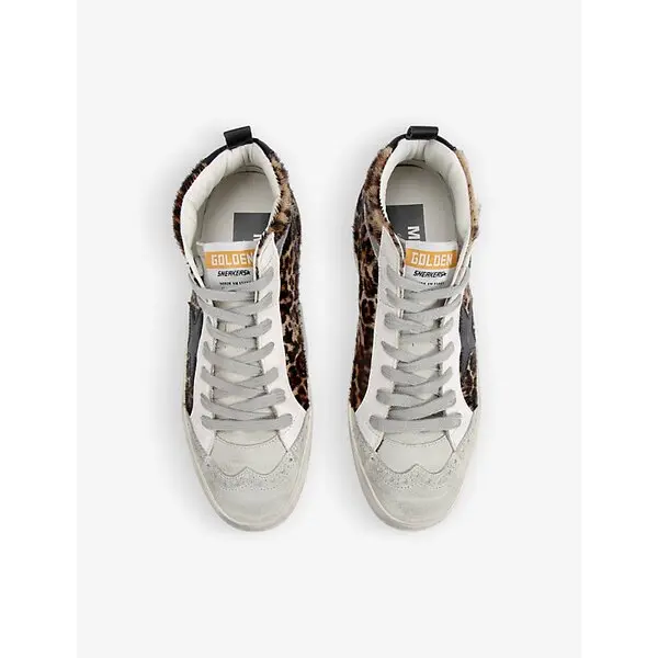 GOLDEN GOOSE Mid Star Leather Trainers - Dk.brn Com
