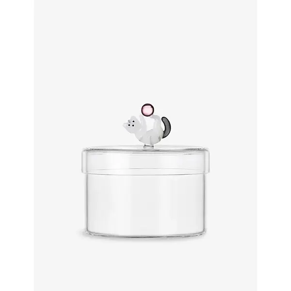 ICHENDORF MILANO Tabby Cat With Ball Borosilicate-glass Box - Multicolor