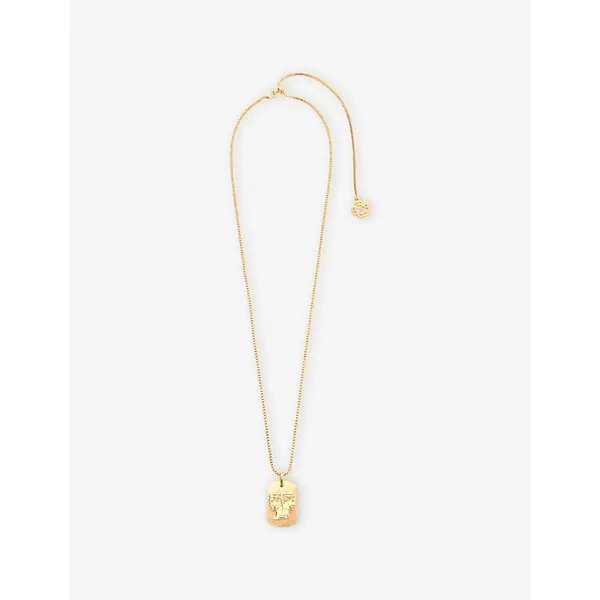 Maje Zodiac Plaque Metal Necklace - Gemini