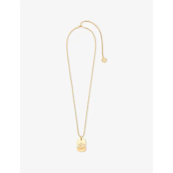 Maje Zodiac Plaque Metal Necklace - Libra