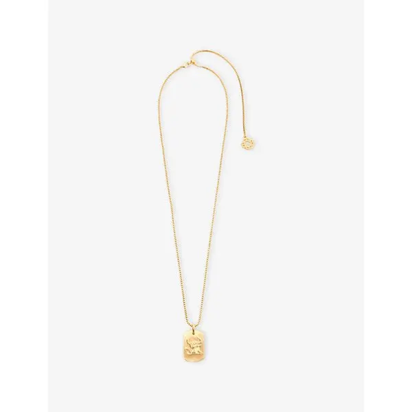 Maje Zodiac Plaque Metal Necklace - Taurus