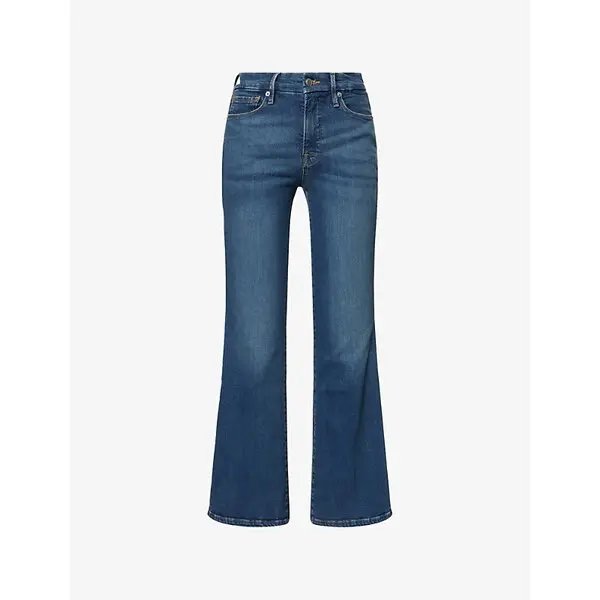 Good American Petite Flare Stretch-denim Jeans
