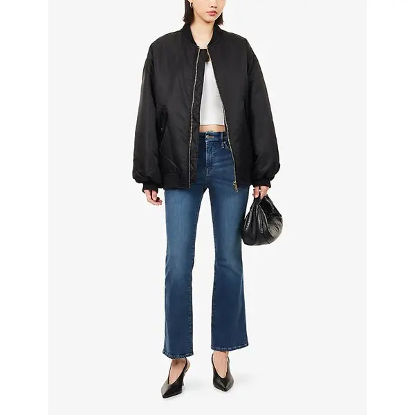 Good American Petite Flare Stretch-denim Jeans