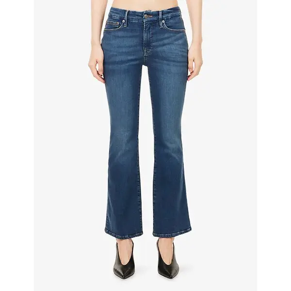 Good American Petite Flare Stretch-denim Jeans