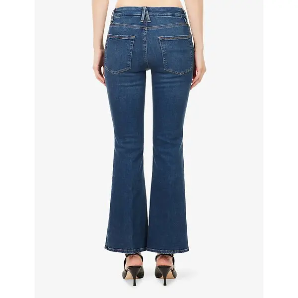 Good American Petite Flare Stretch-denim Jeans