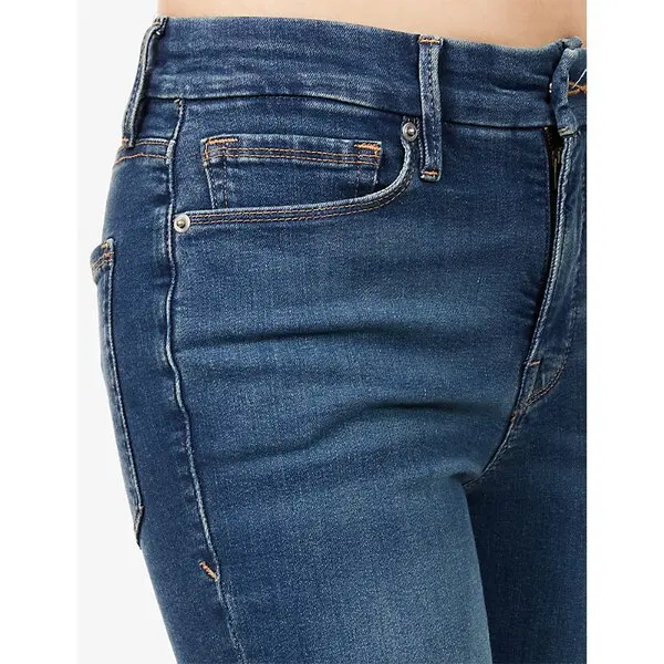 Good American Petite Flare Stretch-denim Jeans
