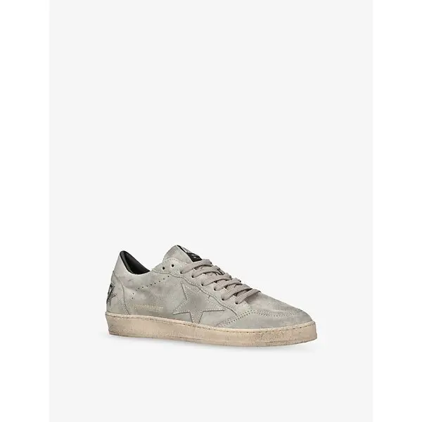 GOLDEN GOOSE Ball Star Suede Trainers - Grey/light