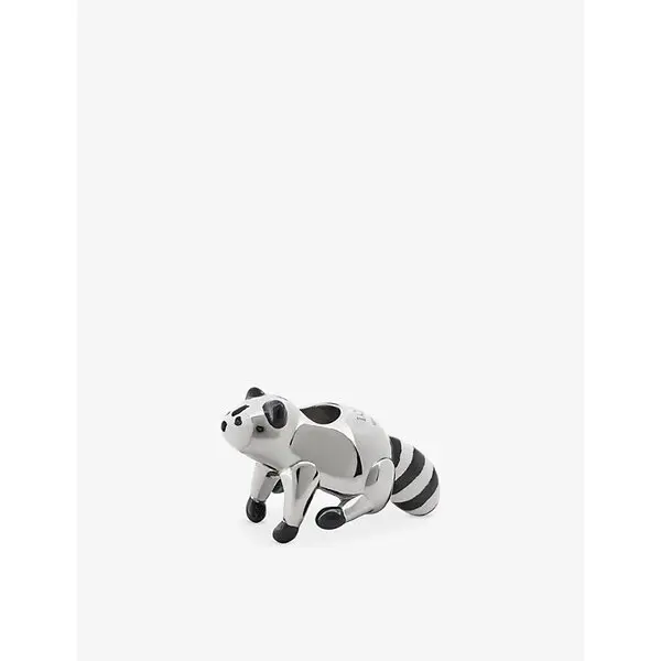 Loewe Raccoon Dice Brass Charm - Silver