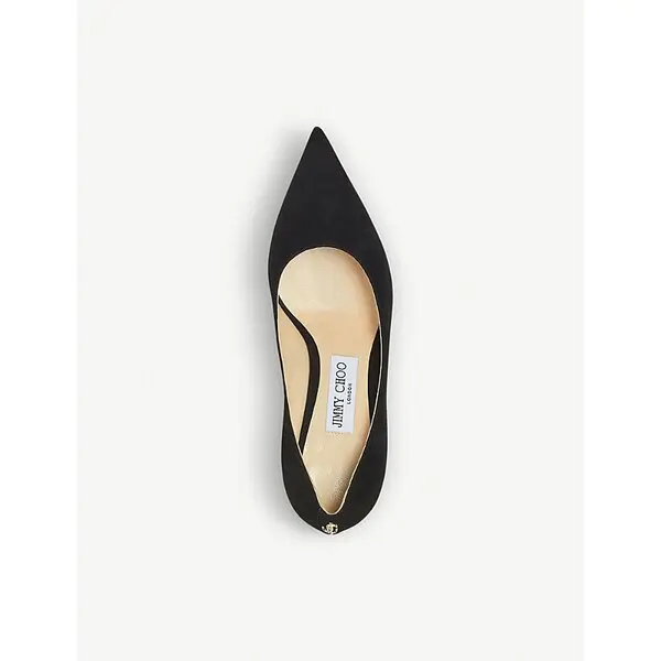 JIMMY CHOO Love 65 Suede Court Shoes - Black