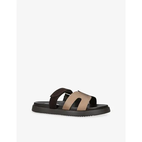 Steve Madden Missile Leather Sandals - Bronze