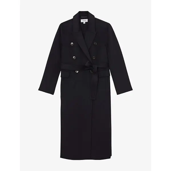 REISS Brogan Double-breasted Wool-blend Coat