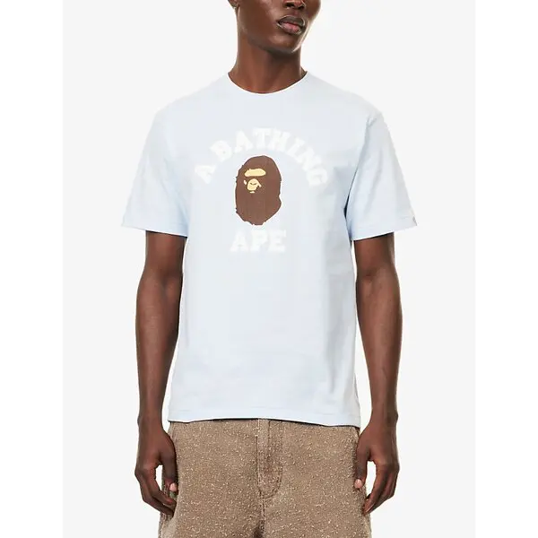 A BATHING APE Graphic-print College Cotton T-shirt