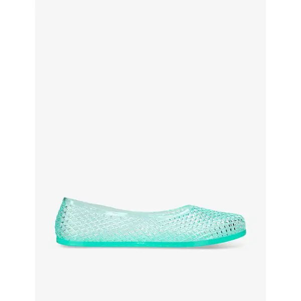 ANCIENT GREEK SANDALS Iro Mesh-textured Pvc Flats - Blue